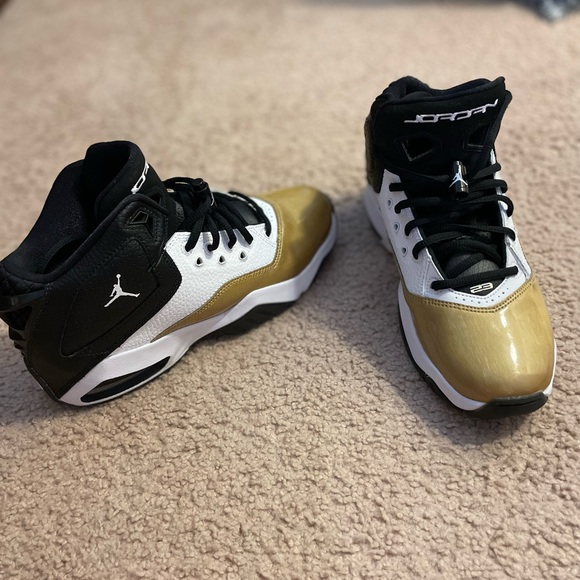 Jordan | Shoes | Nike Jordan Bloyal White Black Gold | Poshmark